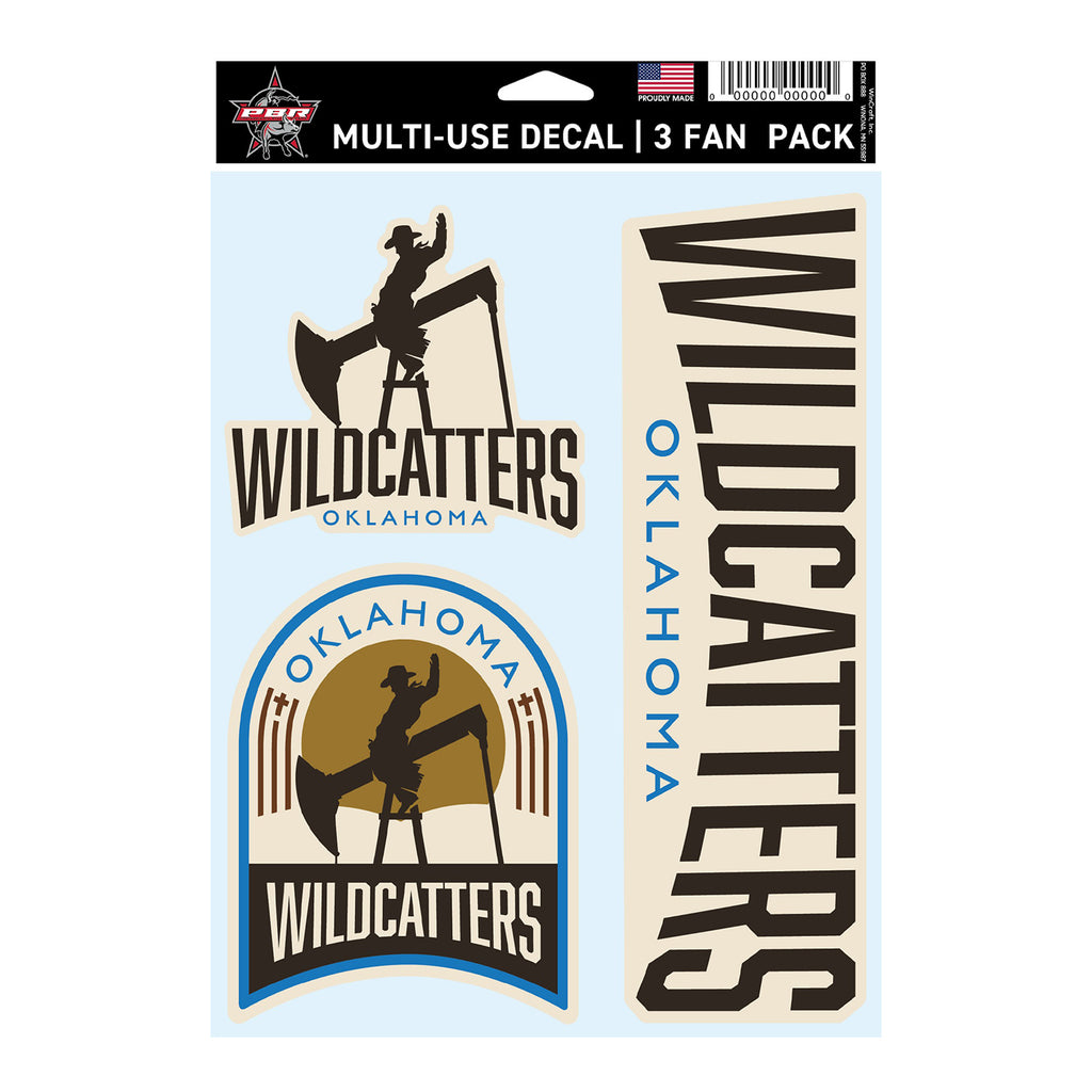 Oklahoma Wildcatters 3-Pack Decal | PBR Shop