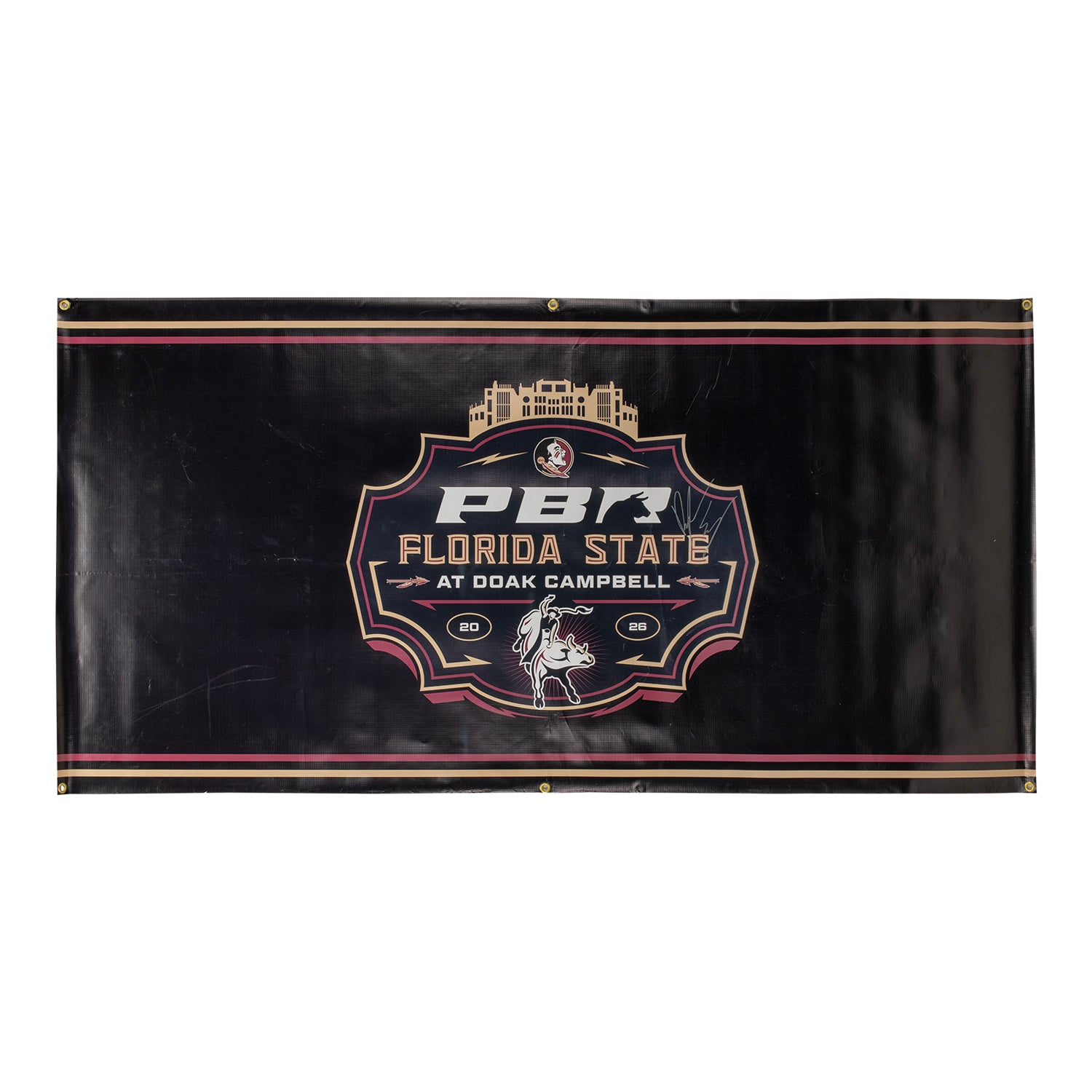 Signed PBR Florida State University Banner by Winner Daylon Swearingen ...